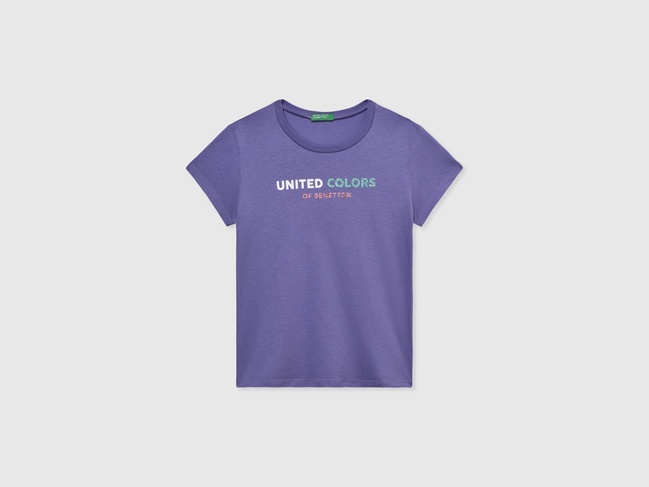 Купити Фіолетова футболка Benetton для дівчаток 3I1XC10MZ.G 1W6 25P розмір - ARGO